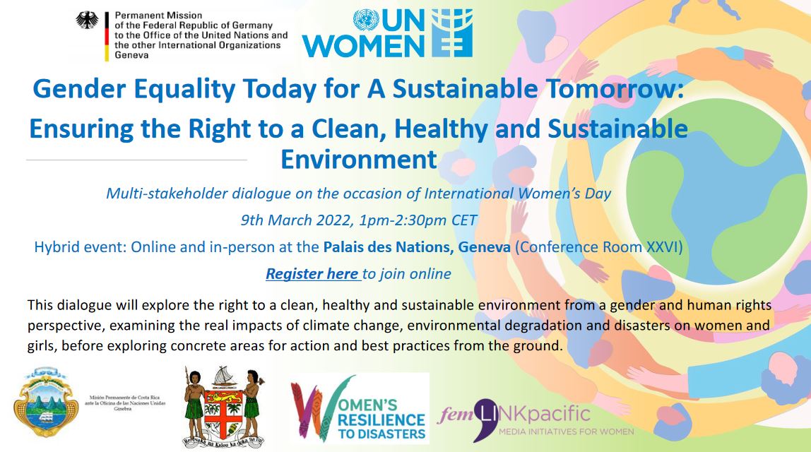 Gender Equality Today For A Sustainable Tomorrow Ensuring The Right To